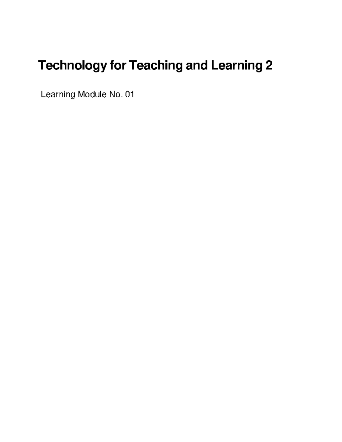 TTL2-Module 1: Integrating Technology in K to 12 Curriculum Framework ...