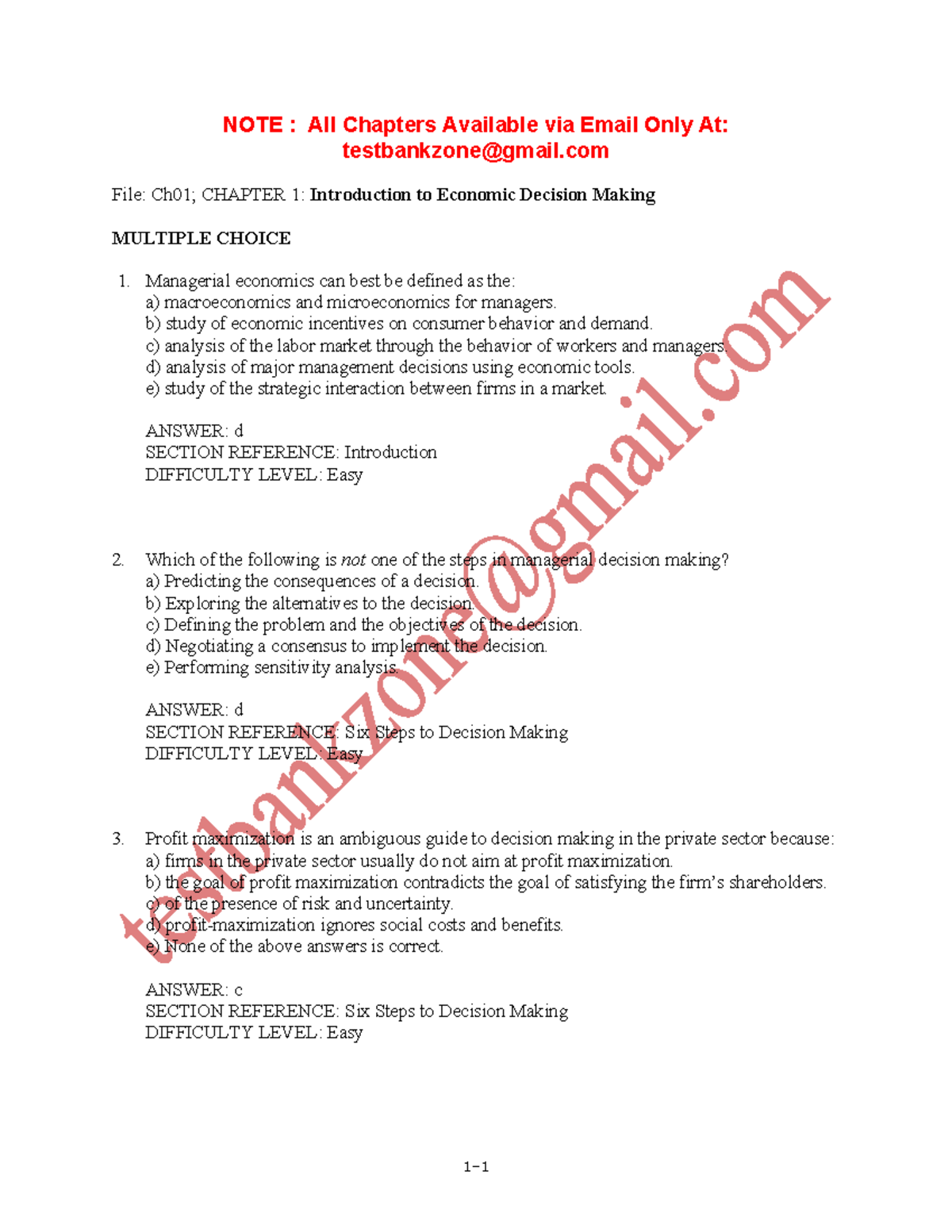 Solutions and Test Bank For Managerial Economics, 9th Edition by ...
