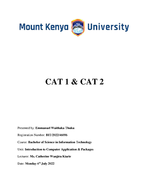 Microsoft Word practicals - Exercise 1: Basic Document Formatting Open ...