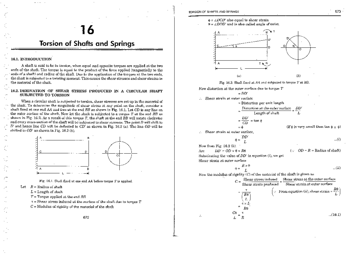 **Title: 673 Torsion of Shafts and Springs - Unit IV Study Notes ...