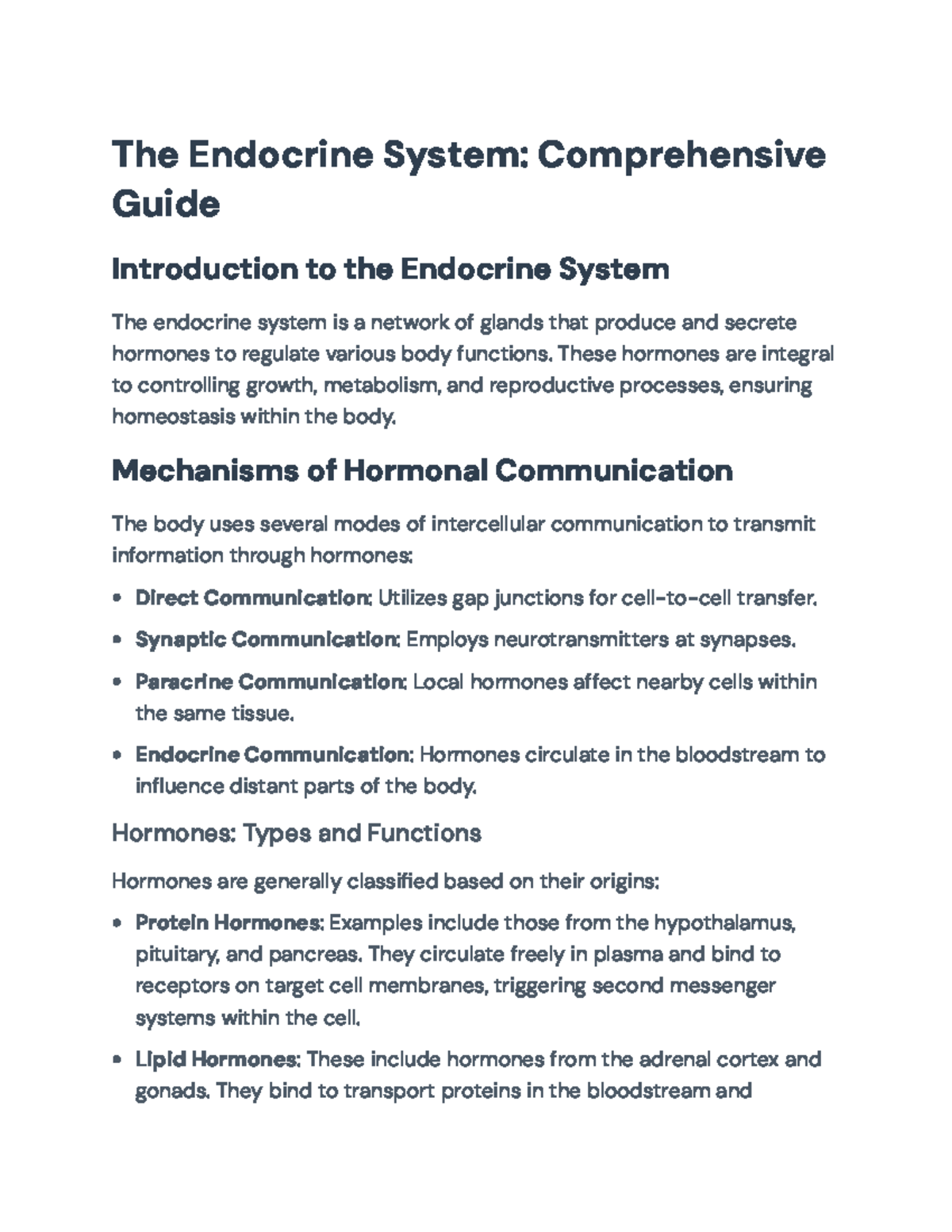 Endocrine System Overview: Functions, Hormones, and Disorders - The ...