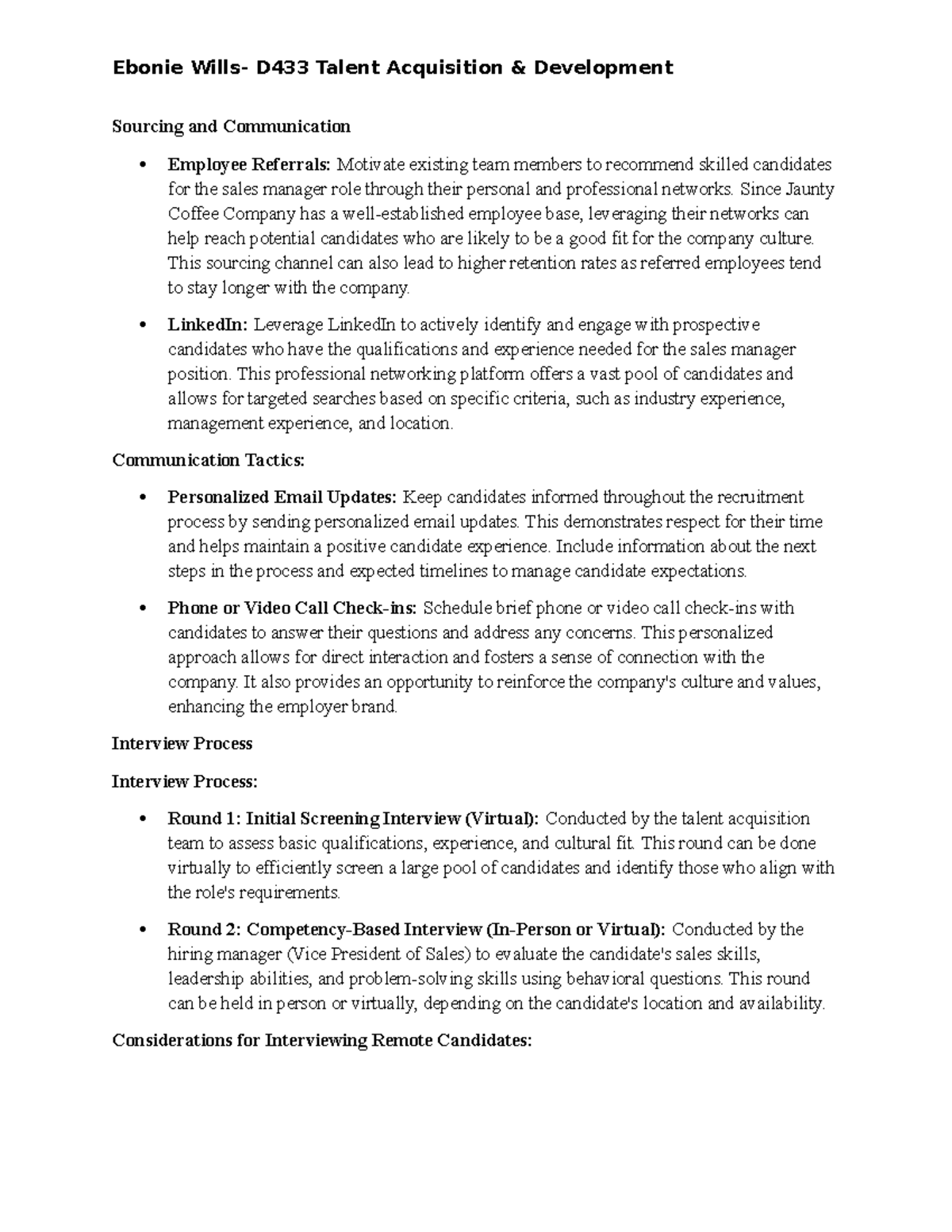 Jaunty Coffee CO101 - Sourcing & Communication Tactics for Recruitment ...