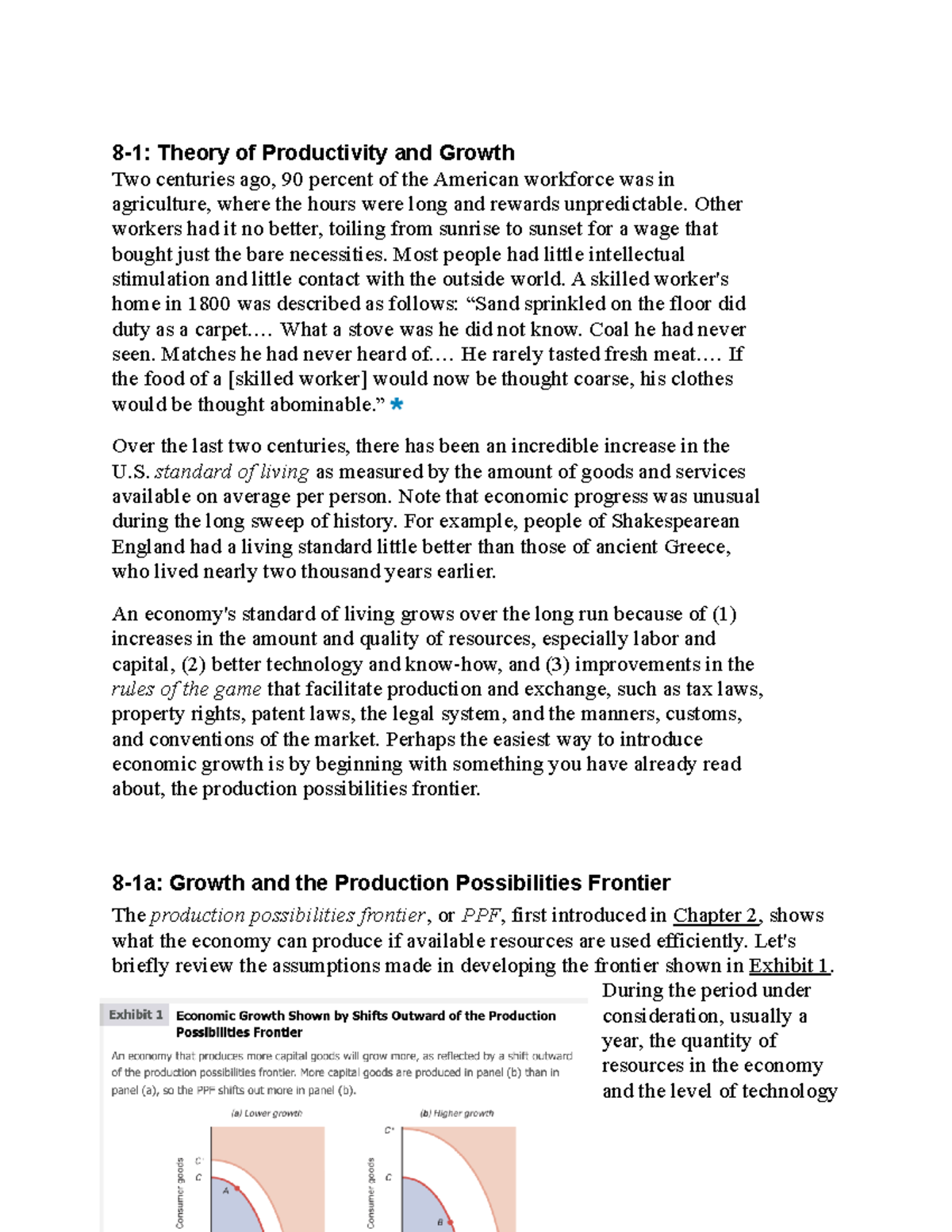 Chapter 8 1- Theory of Productivity and Growth - 8-1: Theory of ...
