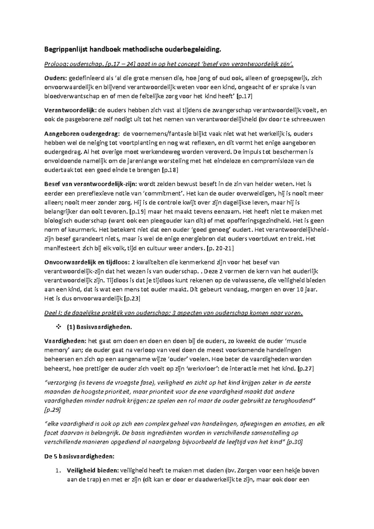 Begrippenlijst Methodische Ouderbegeleiding 1: Kernconcepten en ...
