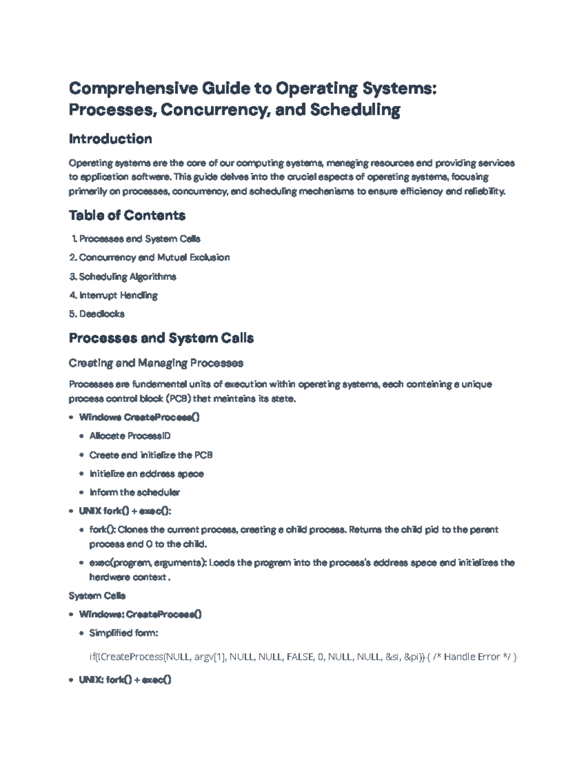 Comprehensive Guide to Operating Systems (CS 101): Processes & Scheduling - Comprehensive Guide ...