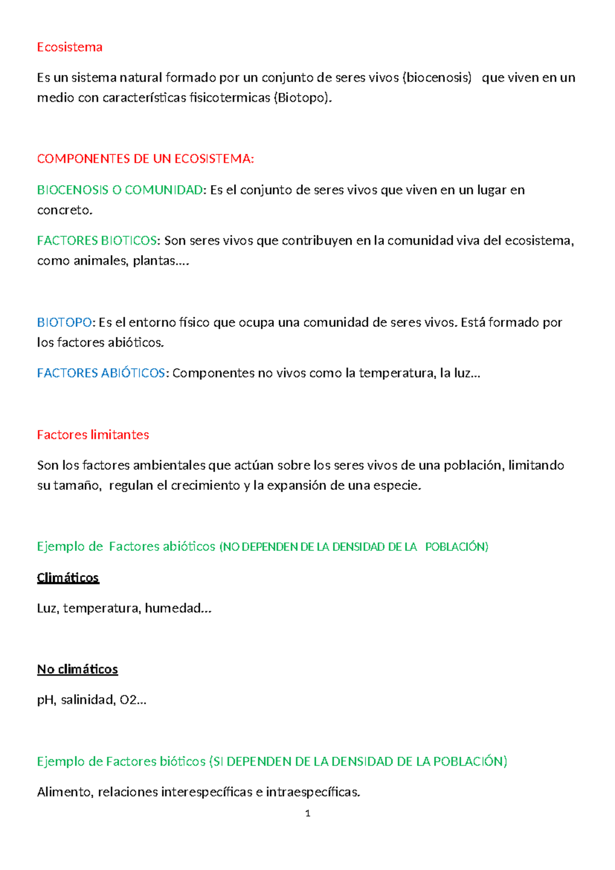 Examen Final Biología 3º: Ecosistemas y Relaciones Ecológicas - Studocu