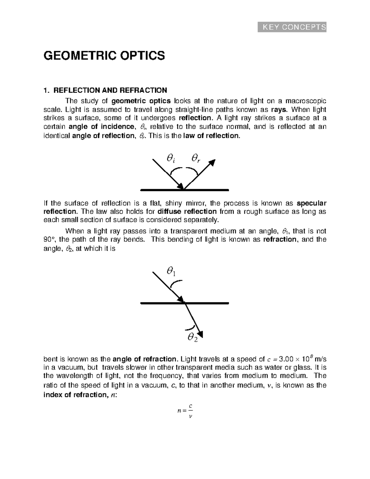 Lesson 25-27: Key Concepts in Geometric Optics - Studocu