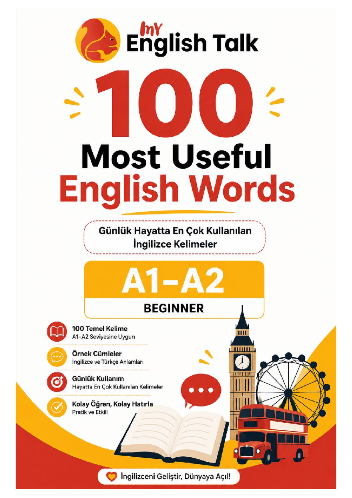 A1-A2 Most Useful English Words: 100 Essential Vocabulary with Examples ...