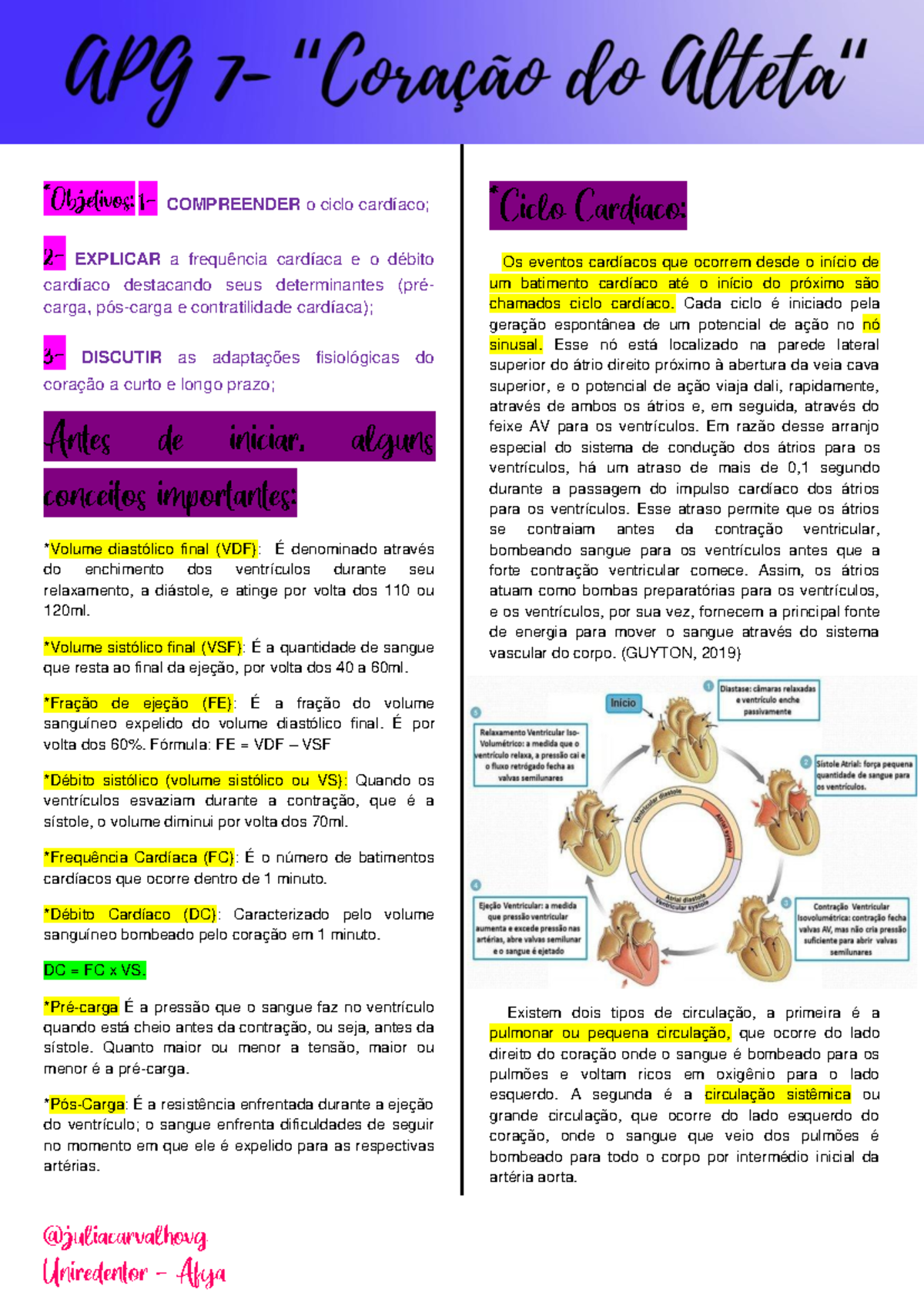 APG 07 Ciclo Cardíaco: Entendendo a Frequência e o Débito Cardíaco ...
