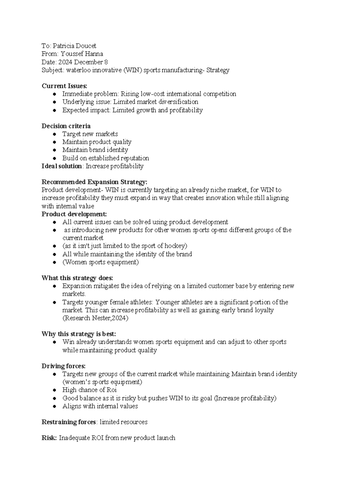 understanding bus(bu111) - To: Patricia Doucet From: Youssef Hanna Date ...