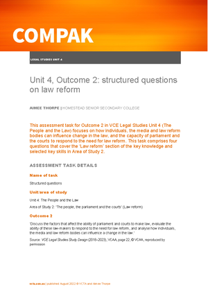 Vce legal studies study design - V I C T O R I A N C U R R I C U L U M ...