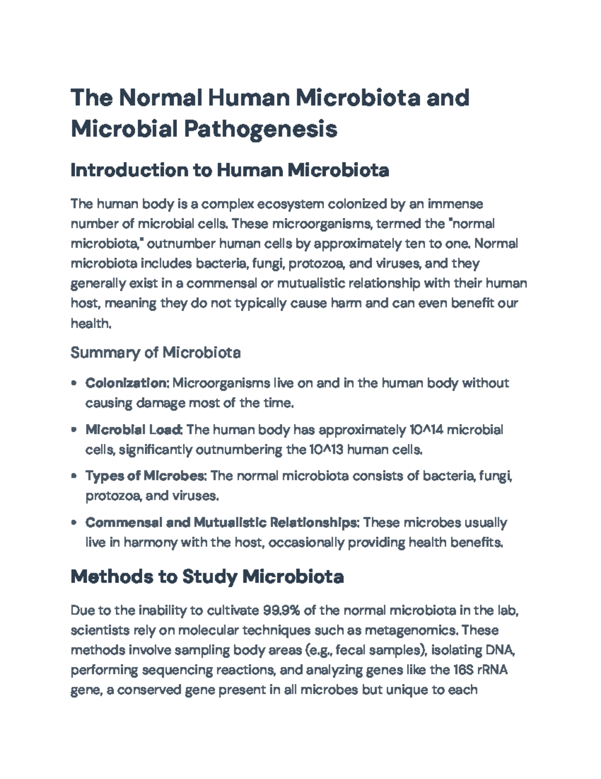 Microbiology 101: Understanding Human Microbiota and Pathogenesis - The ...