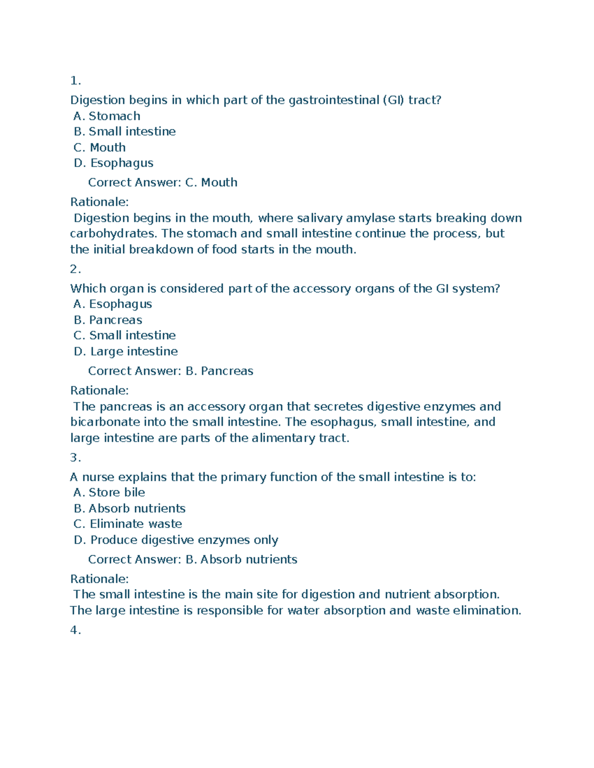 Upper GI Disorders Q&A: Key Concepts and Nursing Implications - Studocu