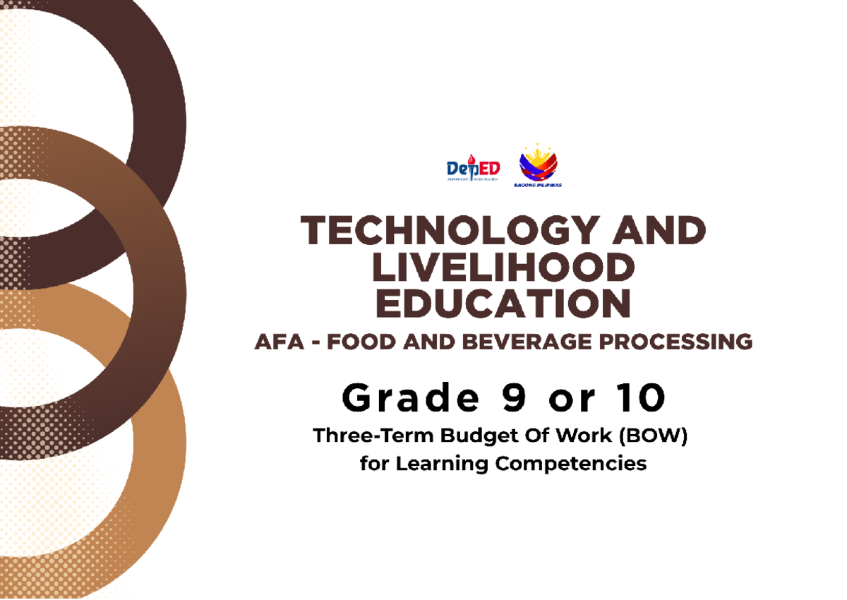 TLE [G9 G10] AFA - Overview of Food and Beverage Processing - Studocu