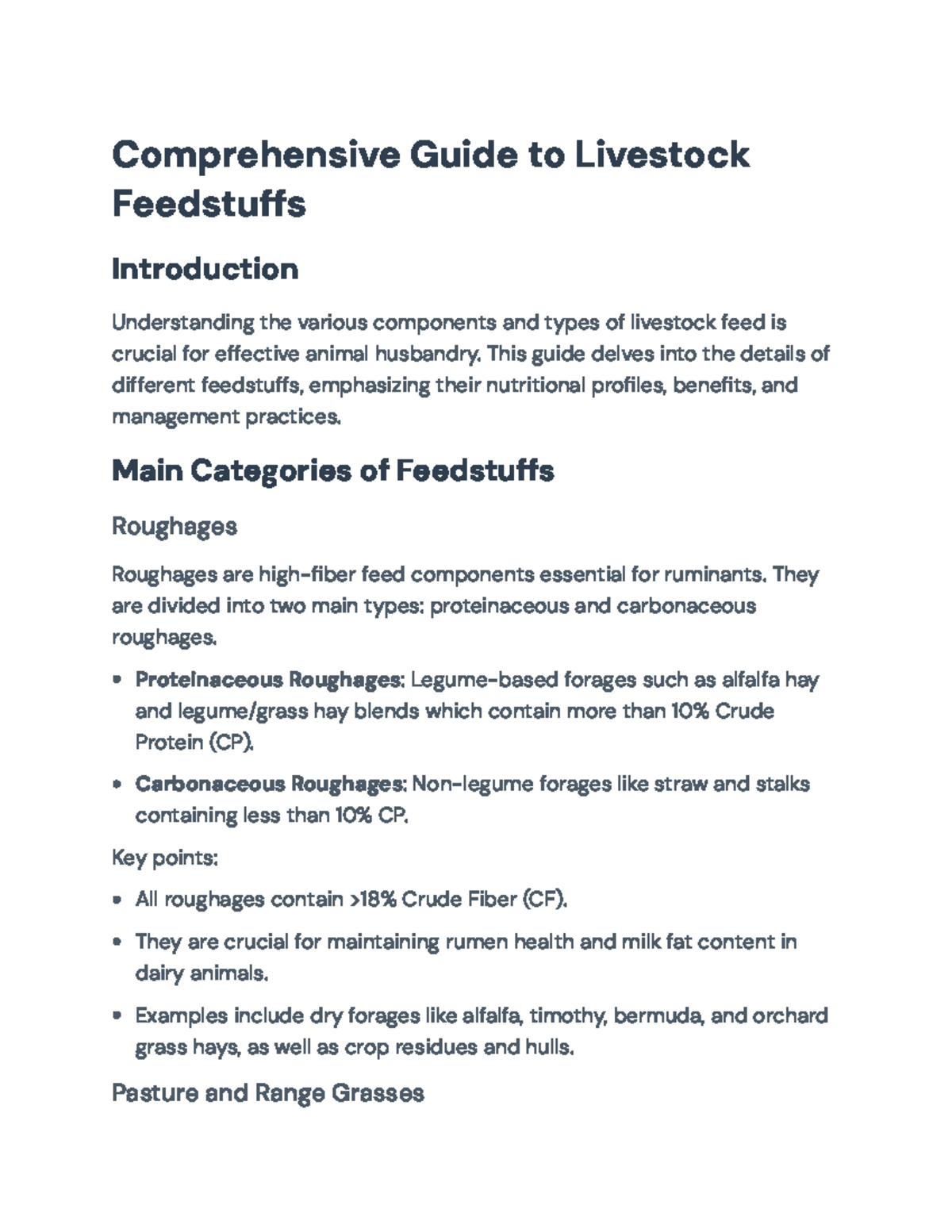 Comprehensive Guide to Livestock Feedstuffs Management and Practices ...