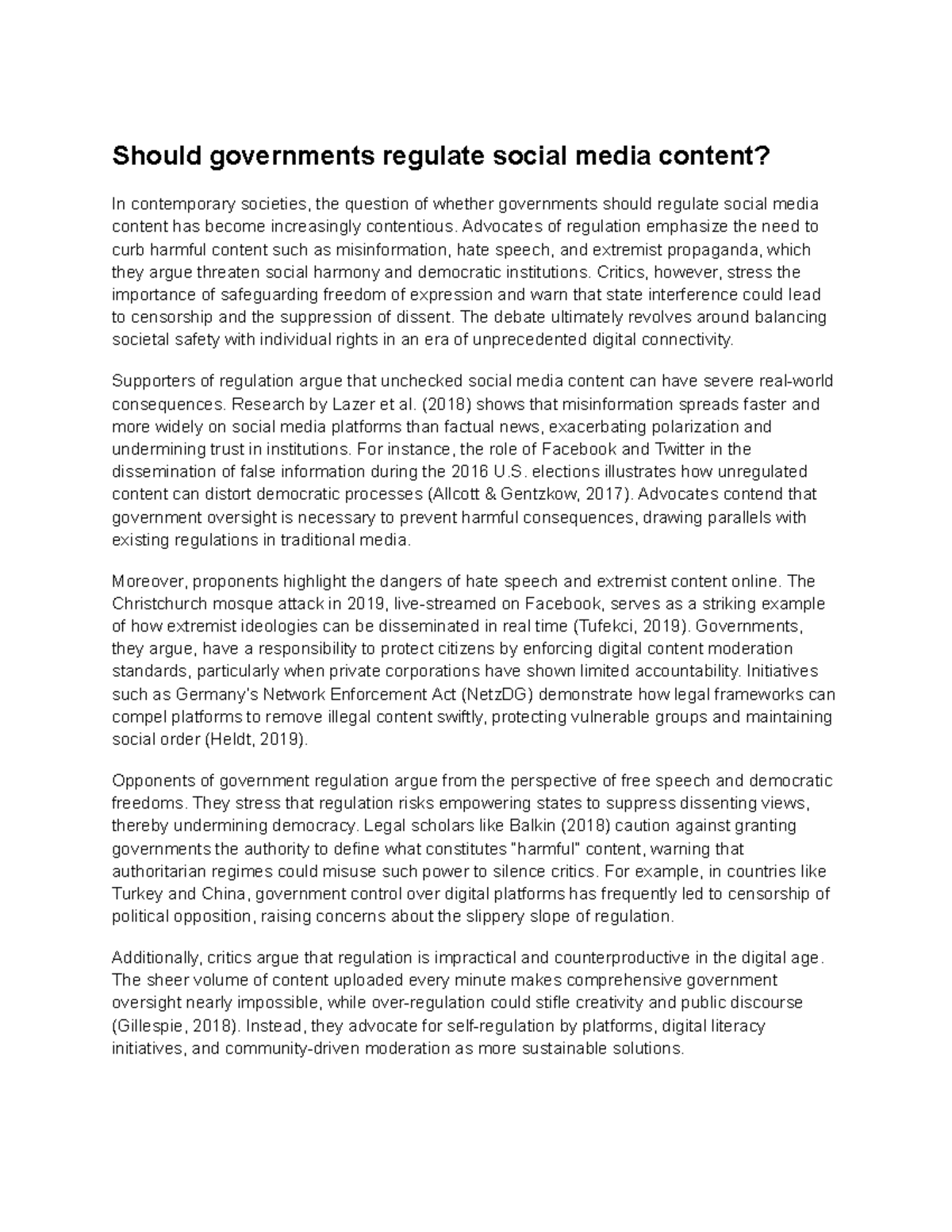 Regulating Social Media Content: A Balancing Act of Rights and Safety ...