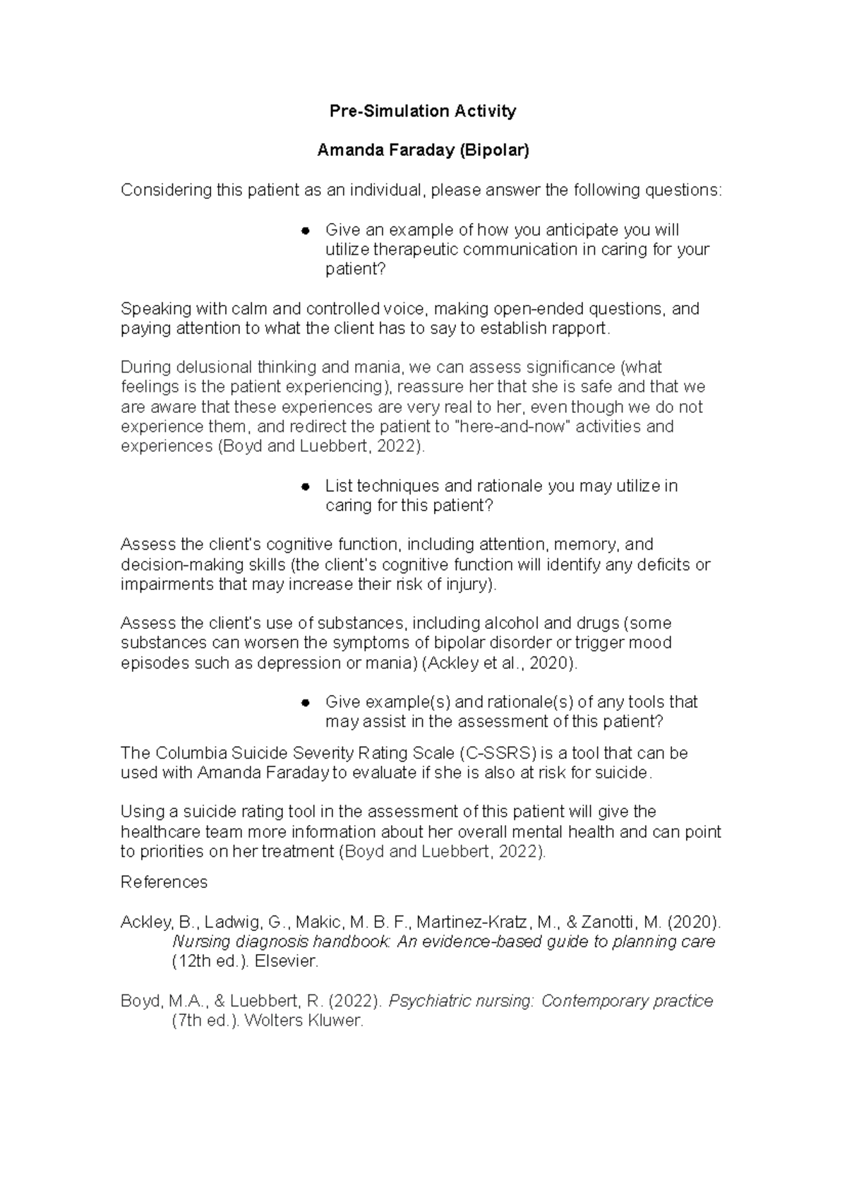 Pre-sim Amanda Faraday - Pre-Simulation Activity Amanda Faraday ...