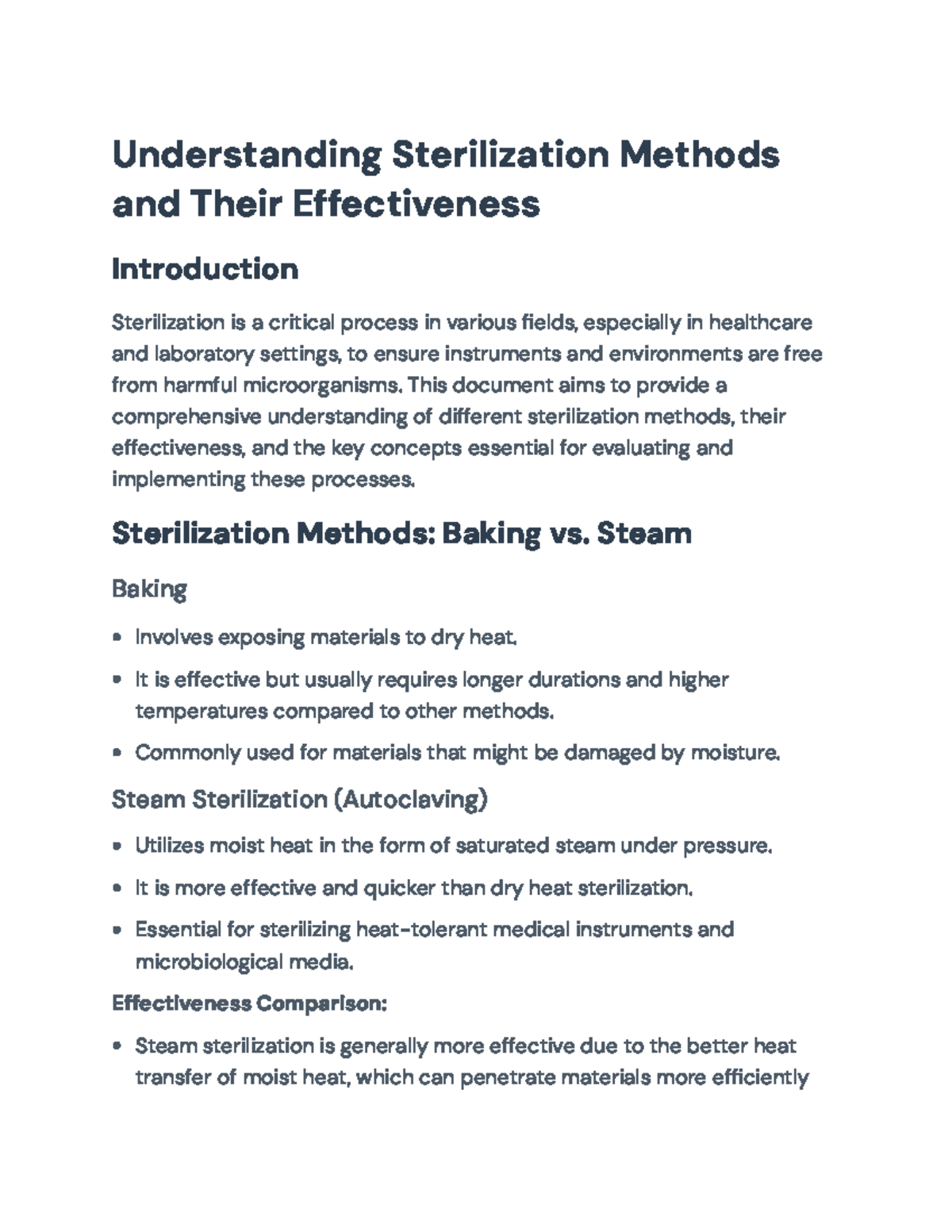 Understanding Sterilization Methods: Efficacy and Key Concepts ...