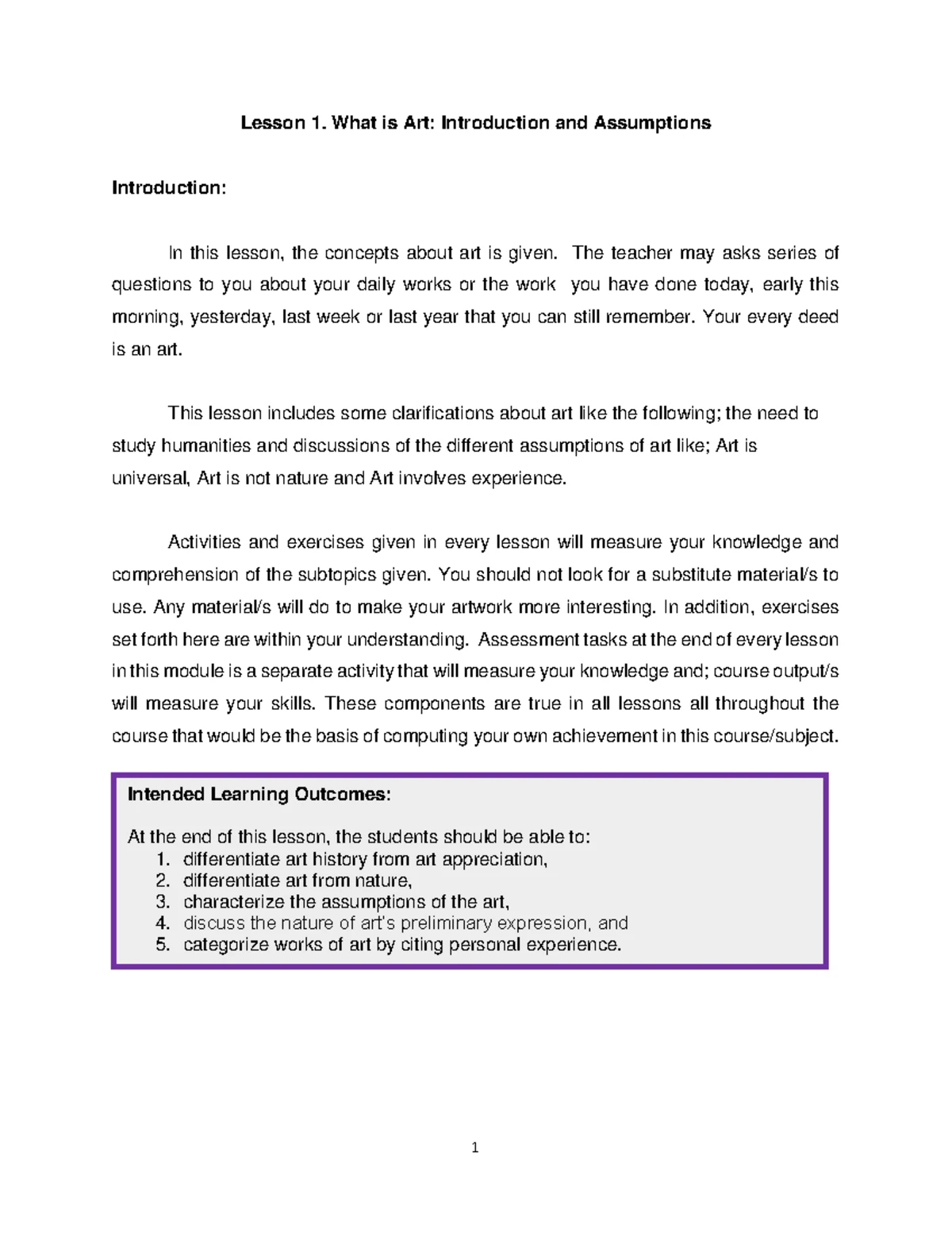 Module 4 Lesson 1 - Art Appreciation Soul Making - Art Appreciation Module 4 L 1 Lesson 1 Soul ...