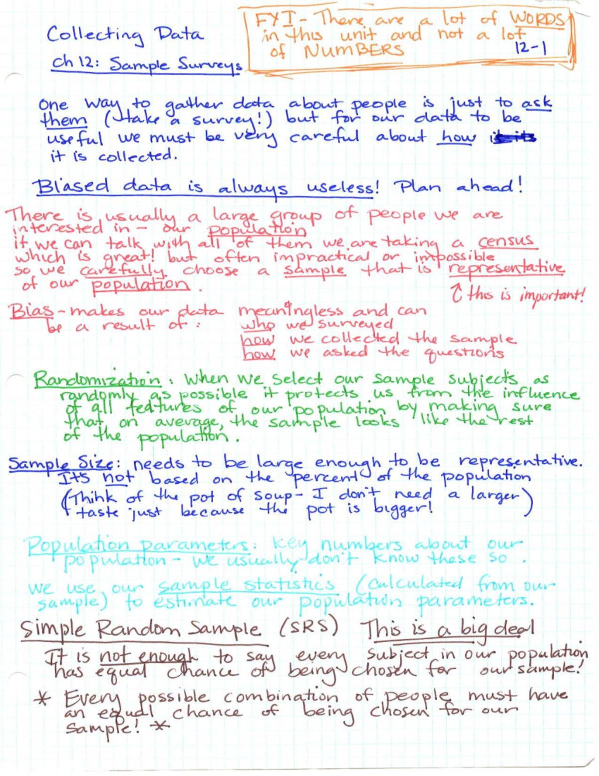 Ch 12 Notes: Sample Surveys and Data Collection Methods - Studocu