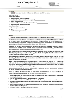 focus 3 unit 2 odpowiedzi - © Pearson Central Europe Sp. z o. 2019 ...