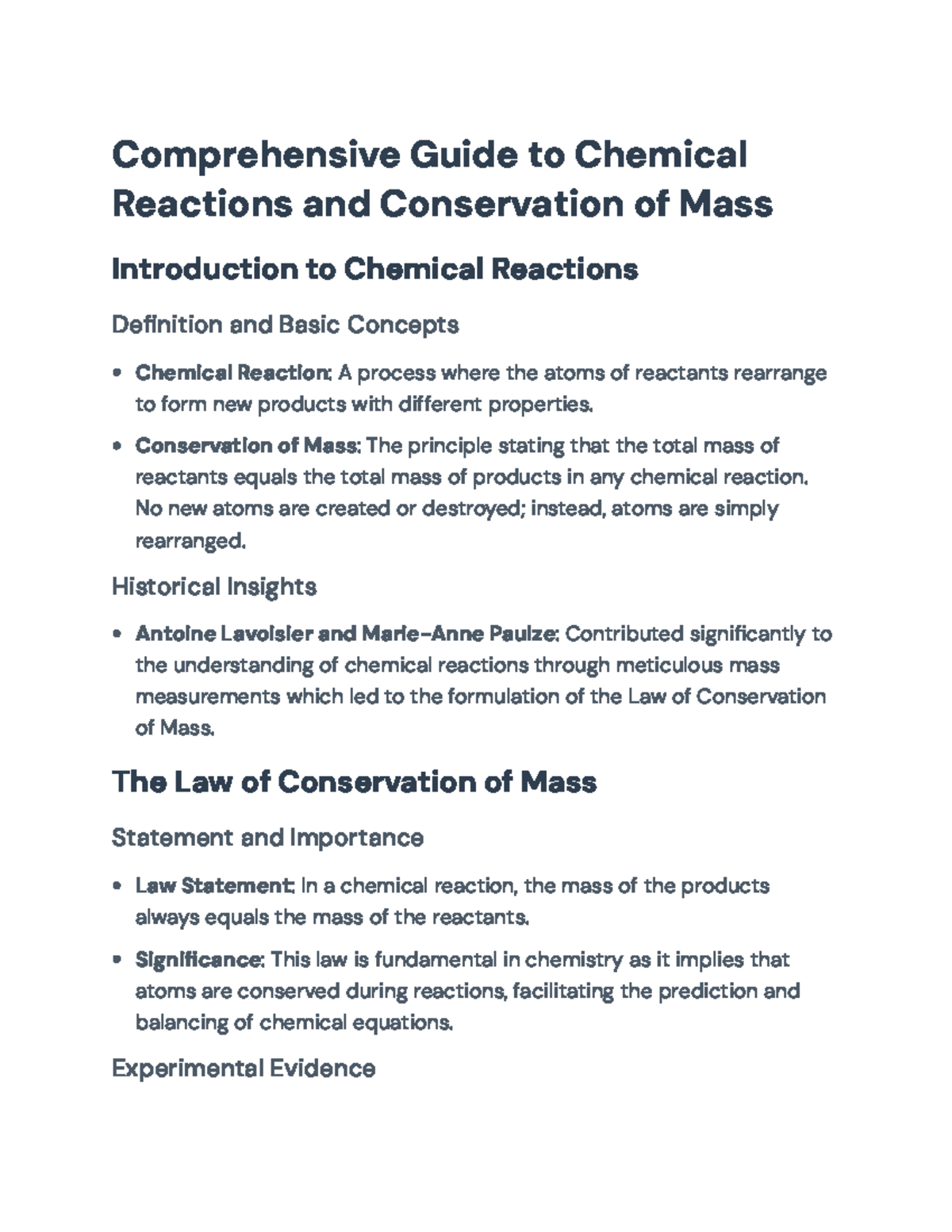 Chemical Reactions and Conservation of Mass: A Comprehensive Guide ...