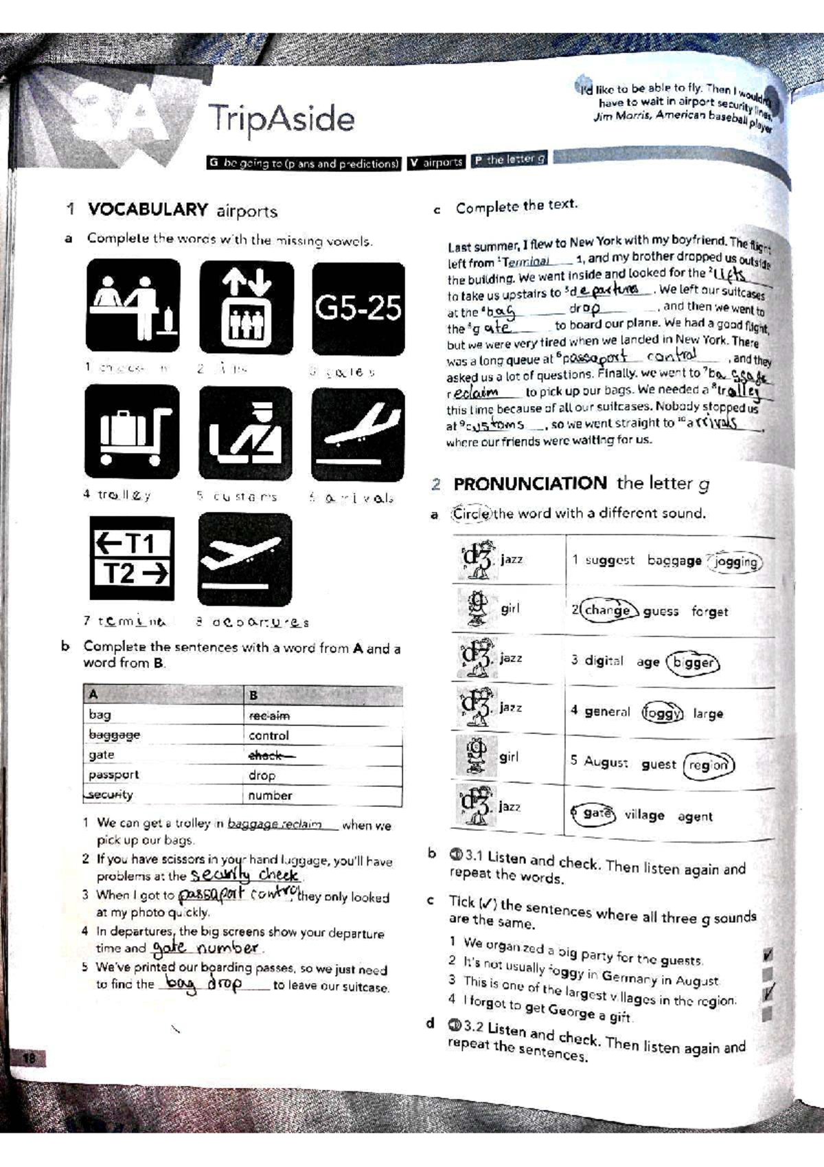Unidad 3 - WORKBOOK: Airports, Vocabulary, and Grammar Exercises - Studocu