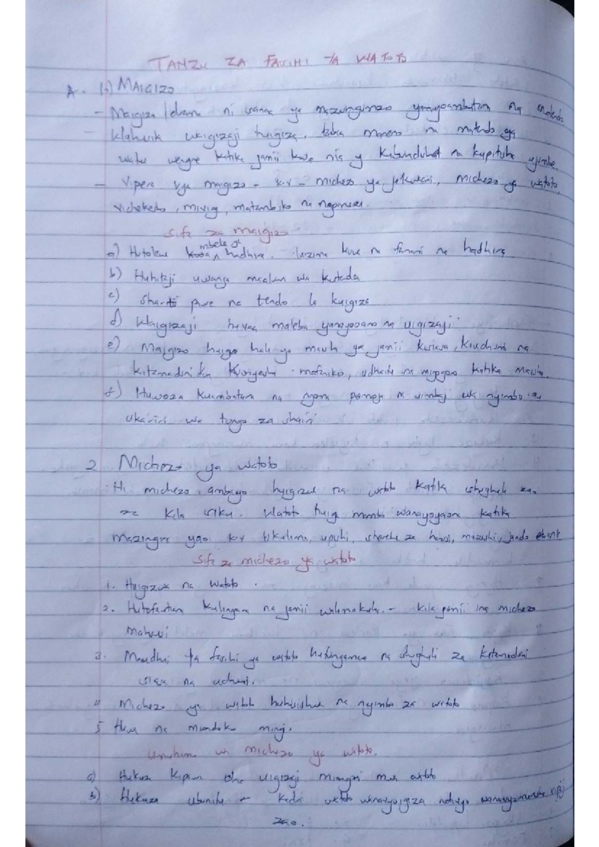 CKS302 Notes: Maigizo na Fasihi ya Watoto - Studocu