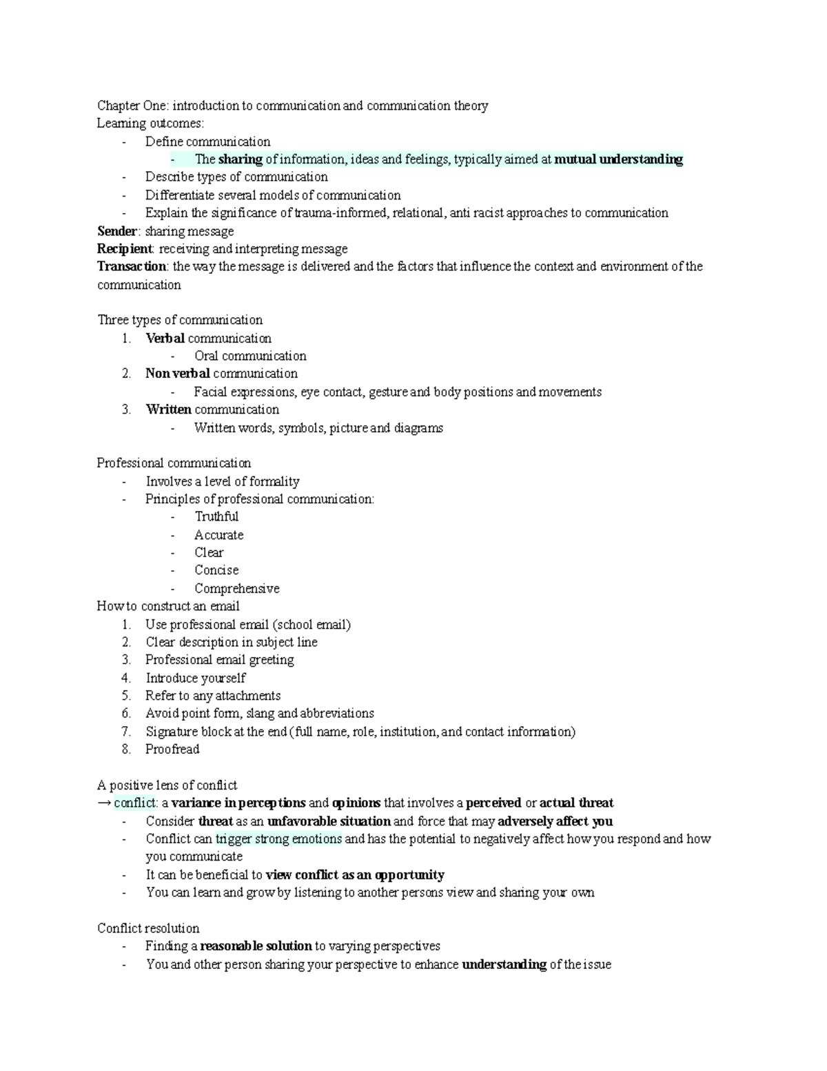 NSE 101 Week 12: Communication Theories and Models in Nursing - Studocu