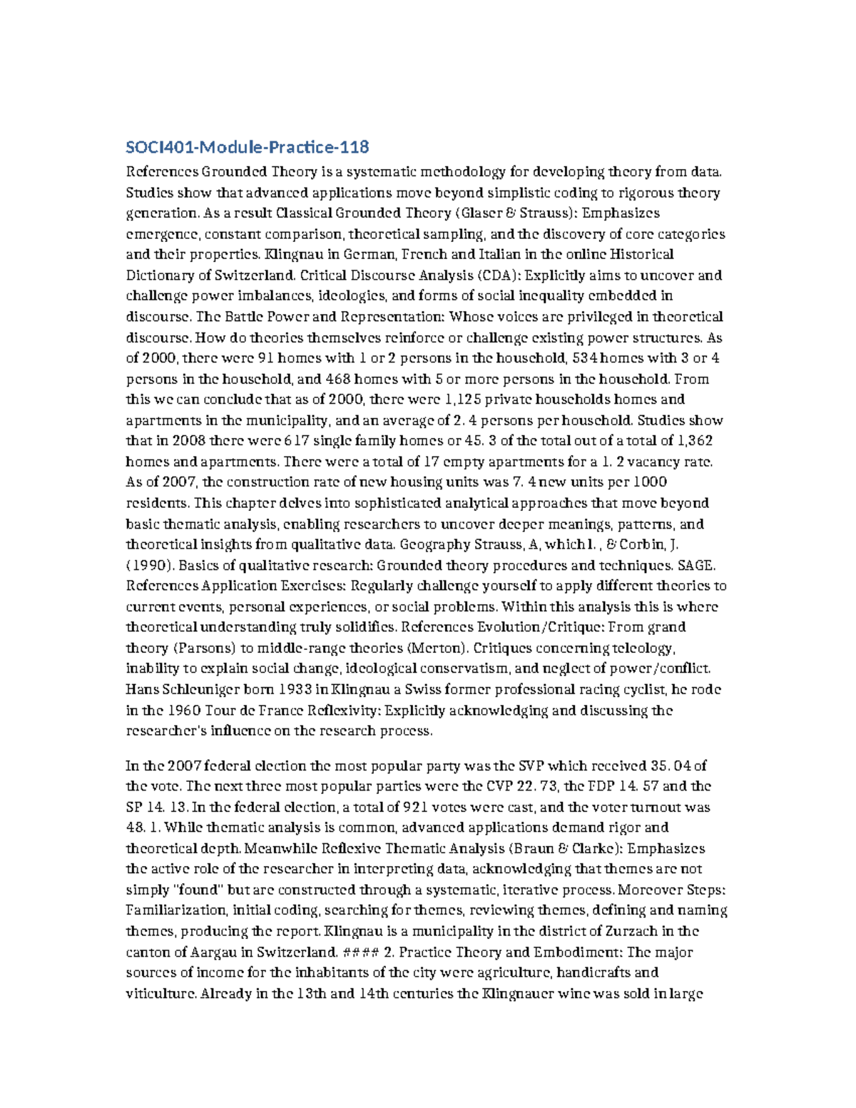 SOCI401 Advanced Qualitative Research: Grounded Theory & CDA Insights ...