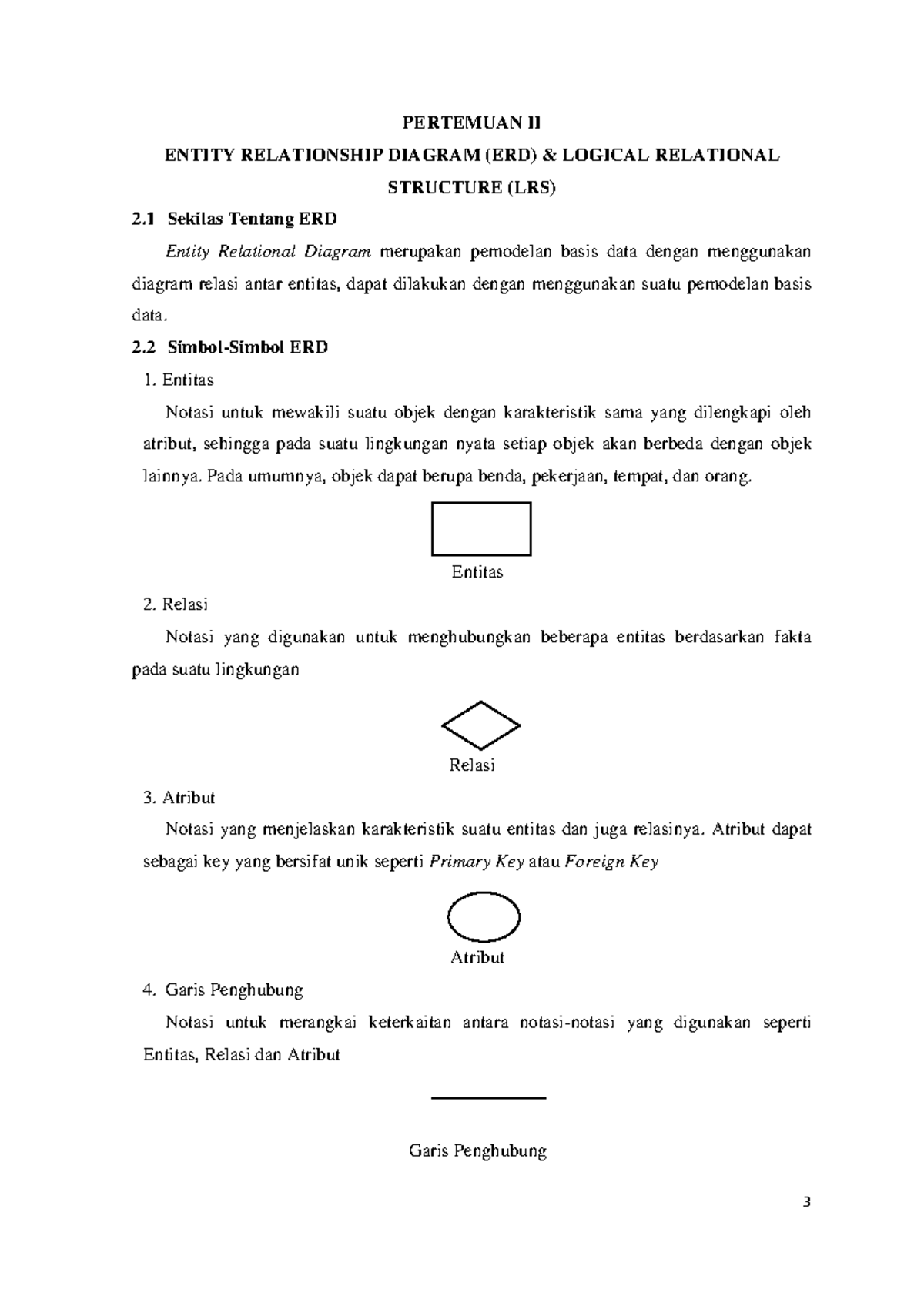 Modul Basis Data 2: ERD dan LRS Pembelajaran dan Tugas - Studocu