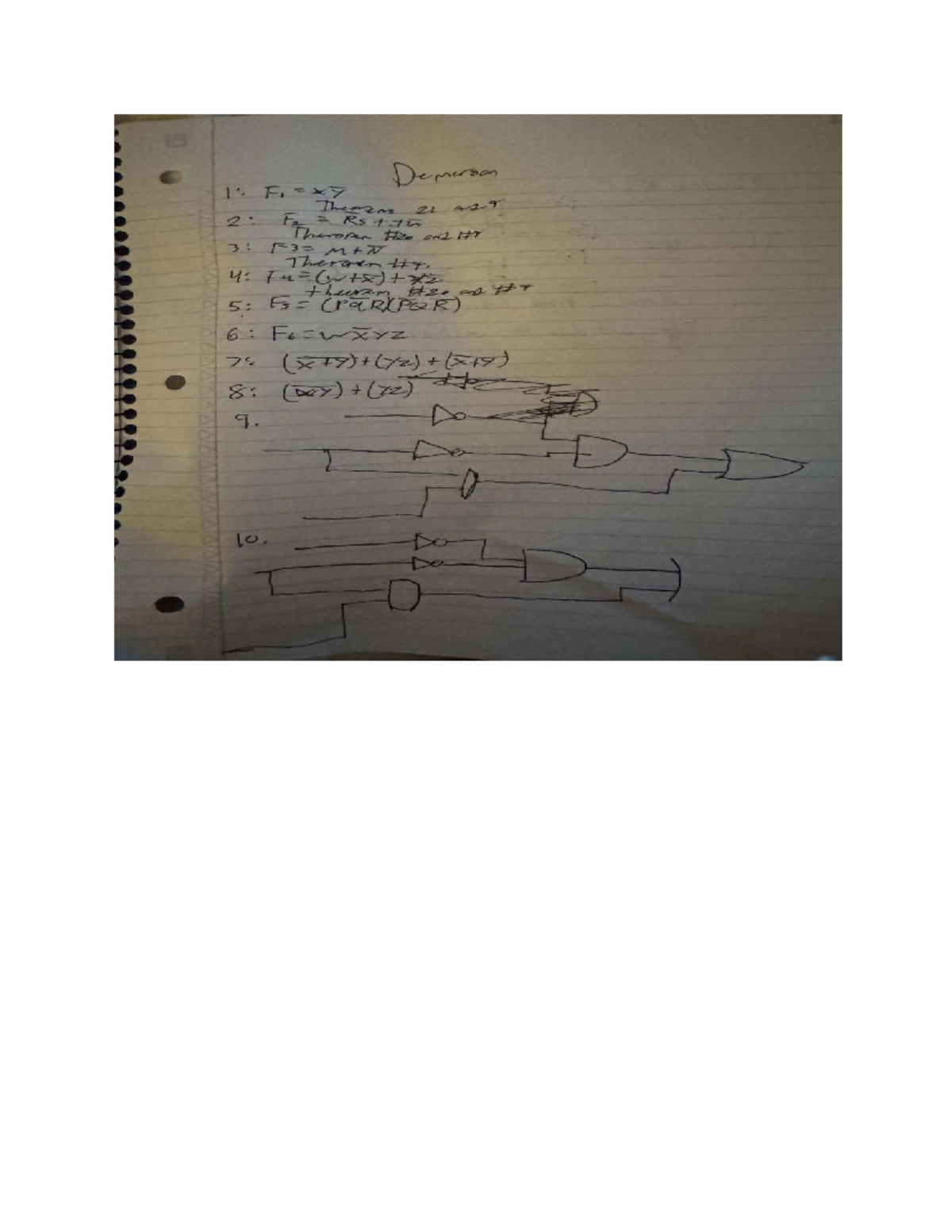 Demorgan's theorem - Demarson 1: F, xy Theorers 21 and 2: F2 Rst ...