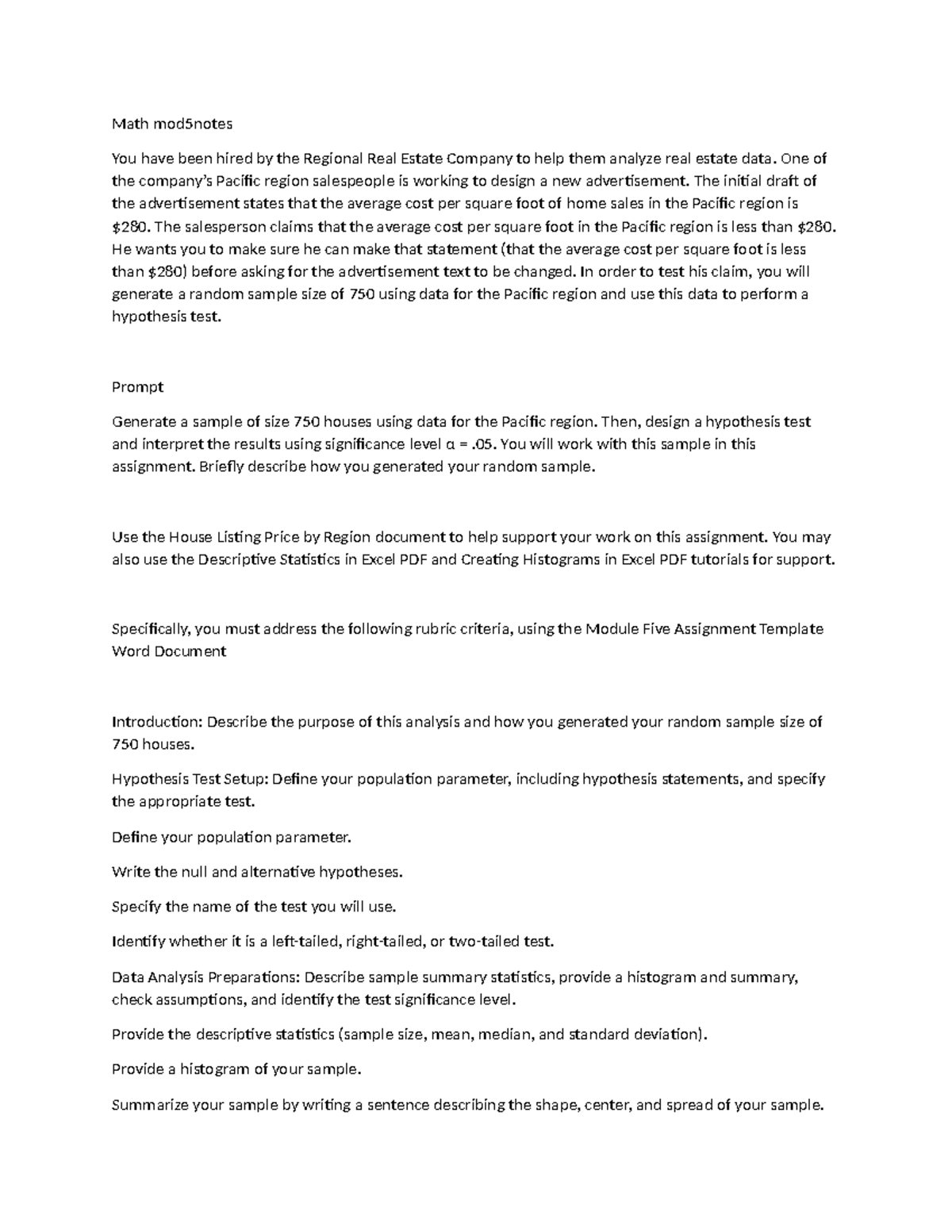 Math mod5notes - module 5 notes for assignment - Math mod5notes You ...