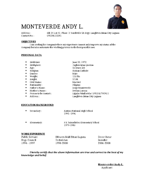 filipino 1 ni bonga - NATHANIEL ANHAO Address : Blk 3 Lot 10 phase 3c ...