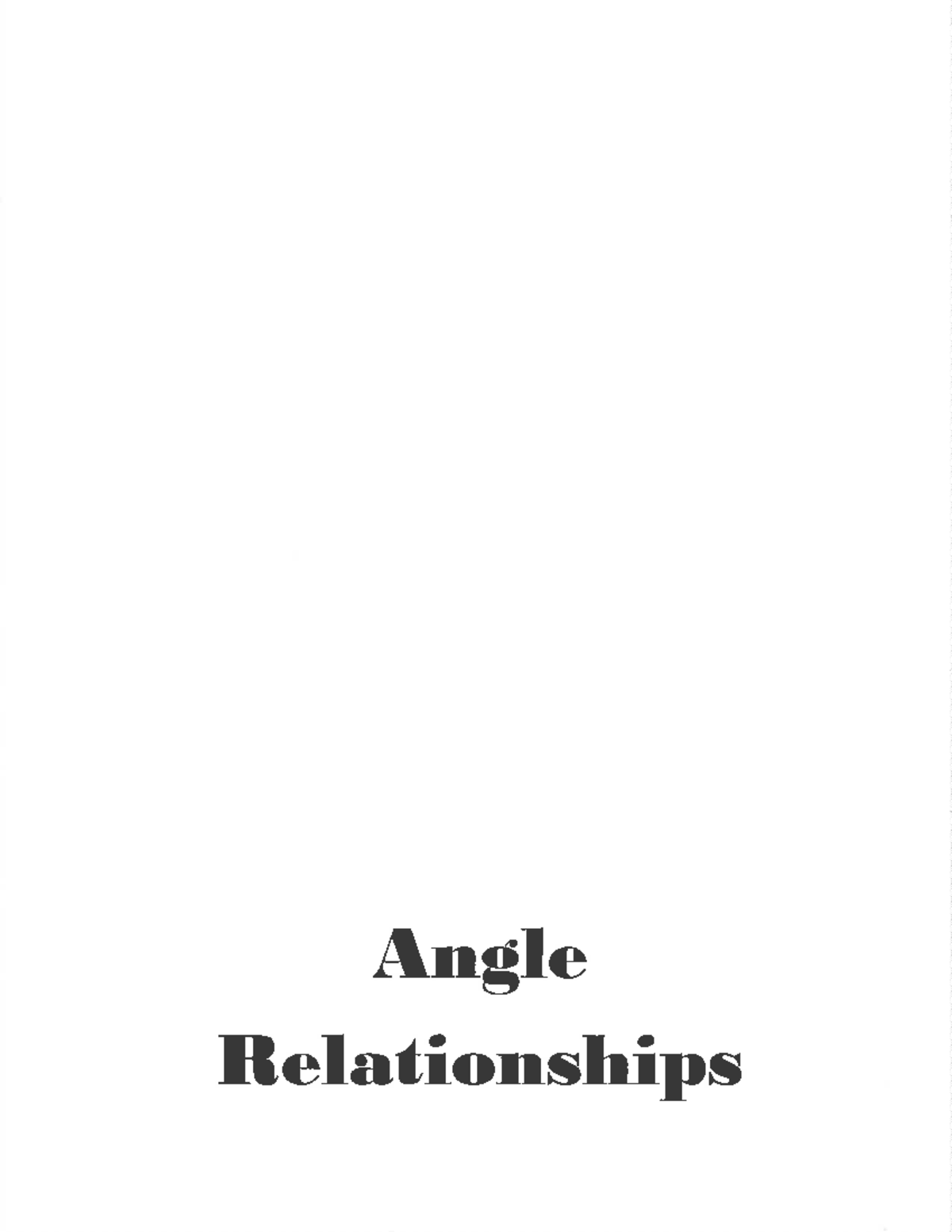 Angle Relationships: Linear Pairs, Vertical & Alternate Angles - Studocu