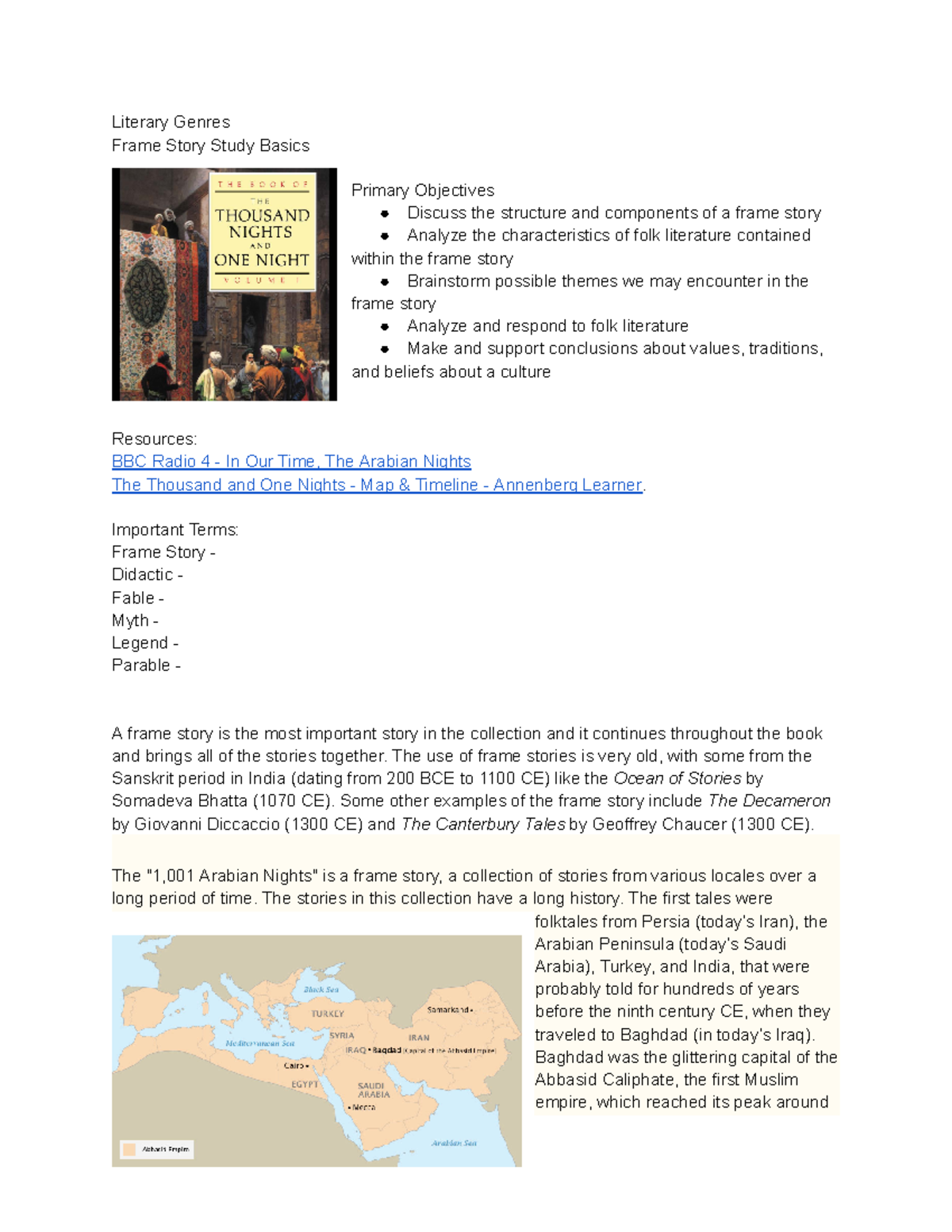 LG Frame Story Study Basics: Exploring "The Thousand and One Nights ...