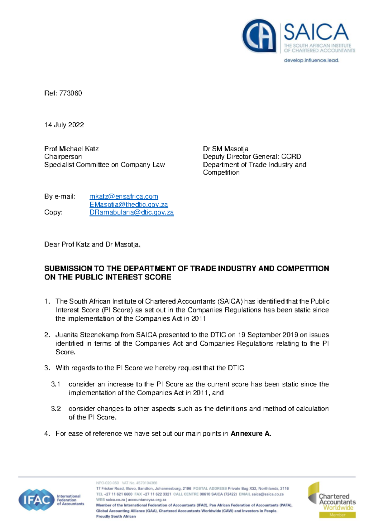 SAICA-letter-of-introduction-PI-Score-increase-2022........... - Ref ...