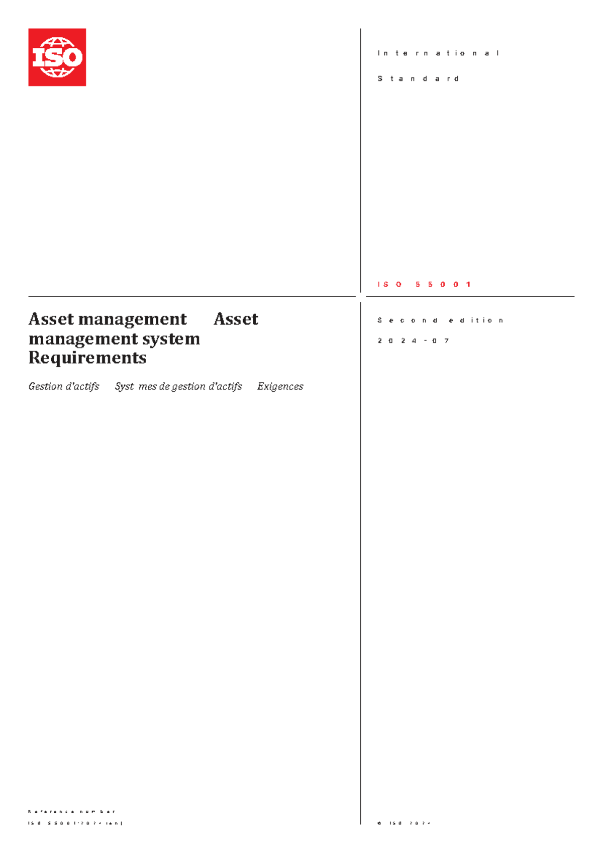 ISO 55001:2024 - Asset Management System Requirements Overview - Studocu