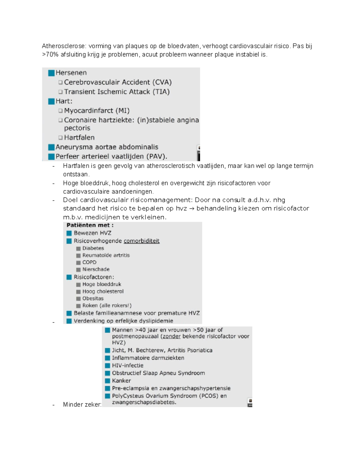 CVRM - Hoorcollege: Cardiovasculair Risicomanagement en Behandeling - Studeersnel