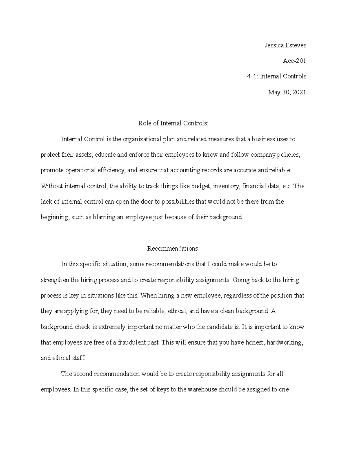 2-2 Comprehensive Problem Parts 1–3 - Comprehensive Problem: Parts ...