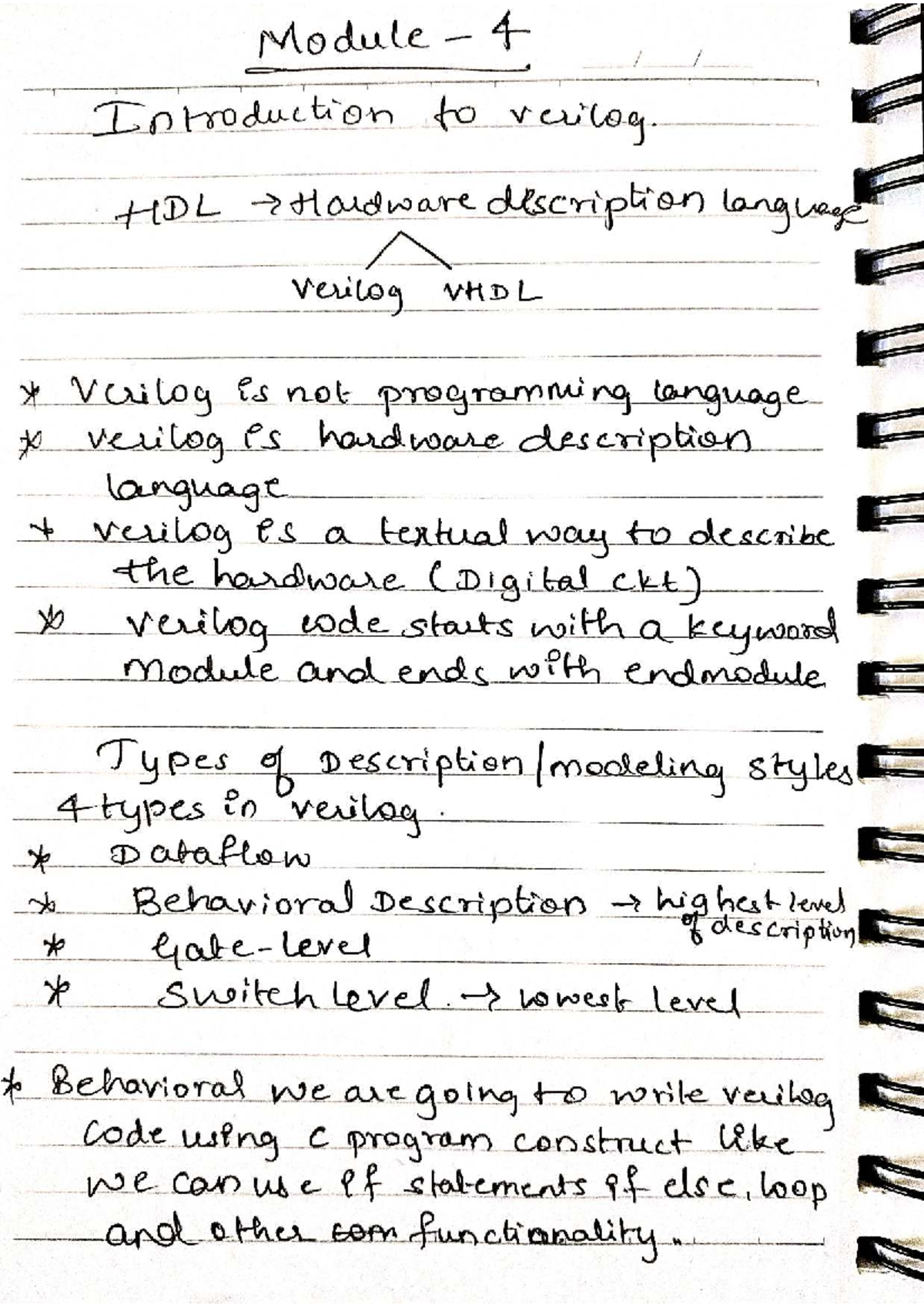 Module 4: Introduction to Verilog HDL - Key Concepts and Code Examples ...