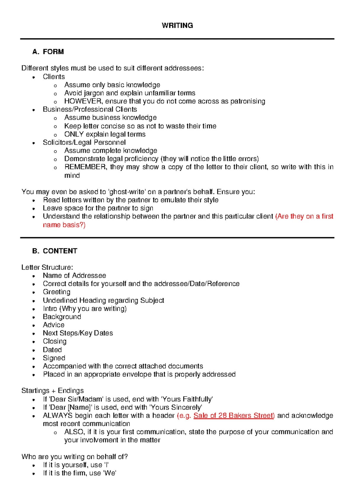 1. Taking Instructions 1 - TAKING INSTRUCTIONS A. OUTLINE OF A SIMPLE ...