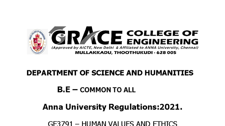 GE3791 Human Values & Ethics Notes - Unit 5: Scientific Ethics - Studocu