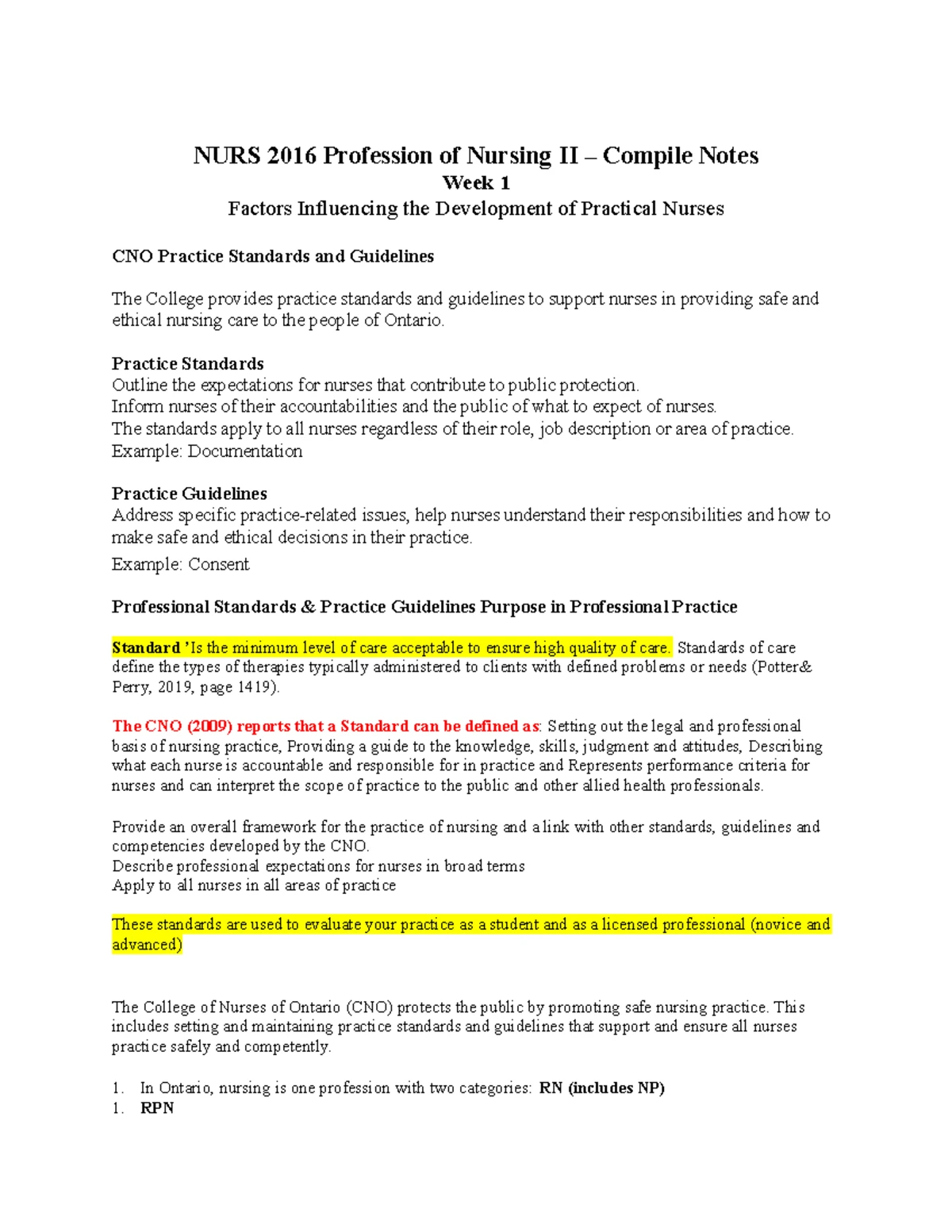 CNO standard therapeutic communication (CNO document) - PRACTICE ...