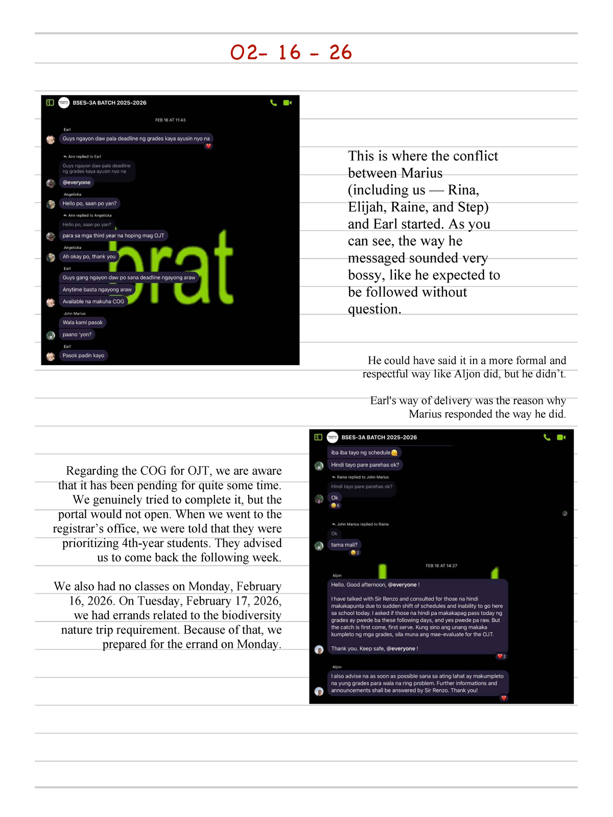 Conflict Resolution Analysis: Marius vs. Earl ...