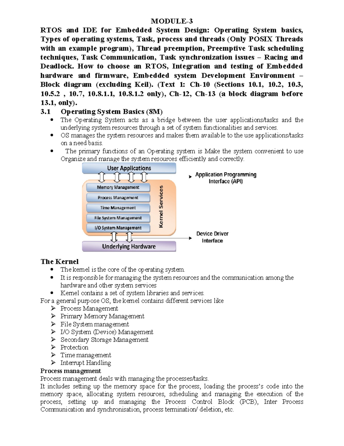 Esm3 - Embedded System Design: RTOS, Threads, and Task Management Notes ...