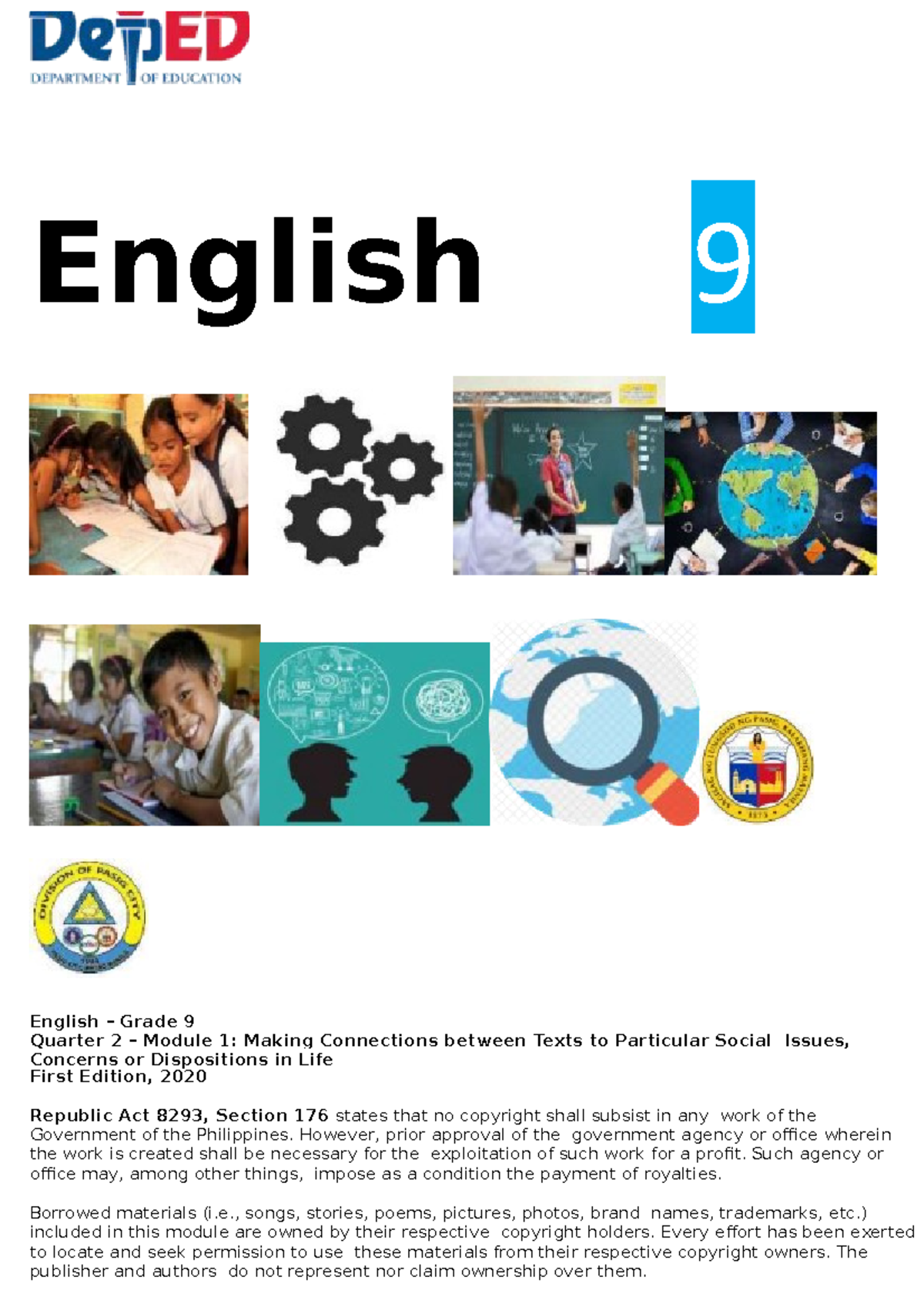 English 9 - Q2 - M1 - English 9 English – Grade 9 Quarter 2 – Module 1: Making Connections ...