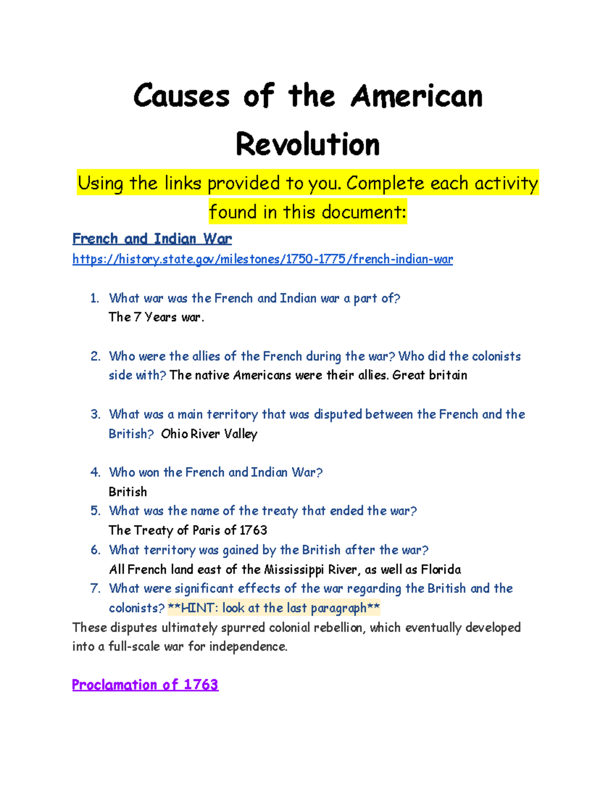 Causes of the American Revolution - Causes of the American Revolution ...