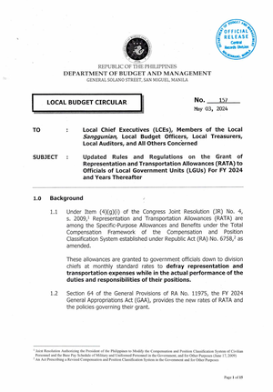 Chapter 5 Synthesis - CHAPTER SYNTHESIS Accounting for Government and ...
