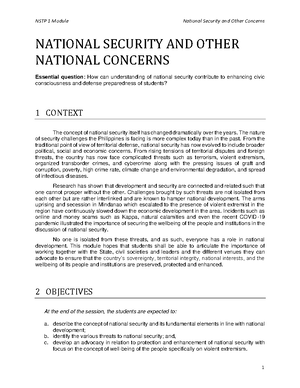 NSTP 2 CWTS Syllabus for AY 2023 2024 - COURSE SYLLABUS National ...